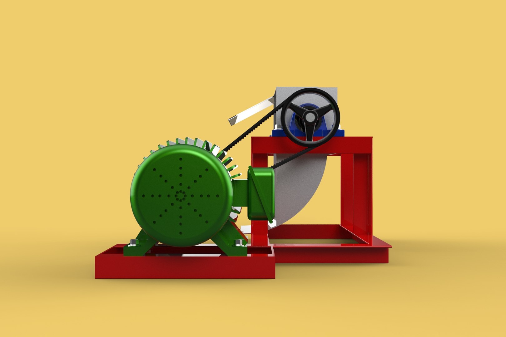 3D Model AUTO ELECTRIC COCONUT GRATING MACHINE SHREDDER SCRAPER CHOPPER ...