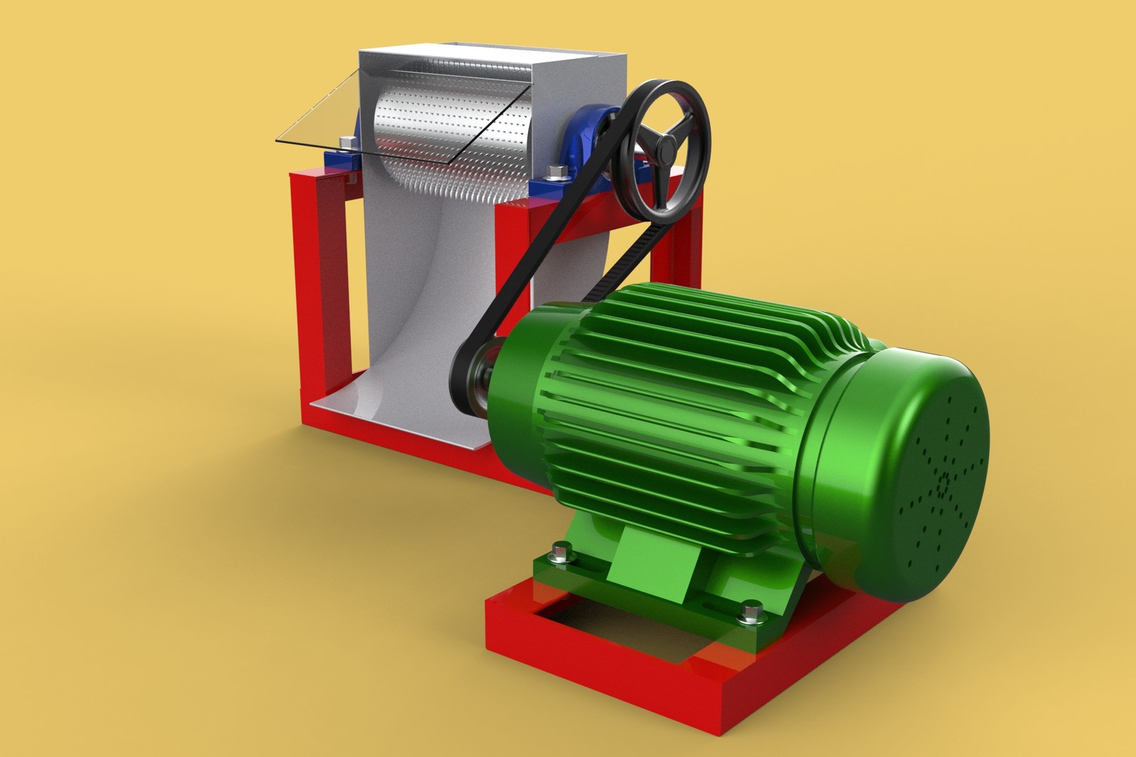 3D Model AUTO ELECTRIC COCONUT GRATING MACHINE SHREDDER SCRAPER CHOPPER - TurboSquid 2304899