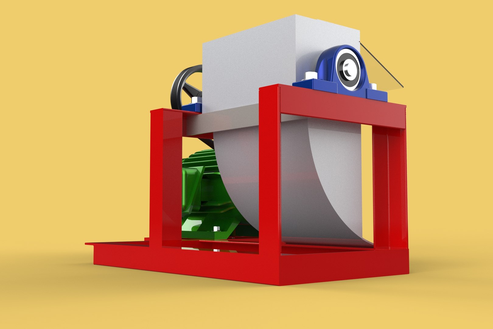 3D Model AUTO ELECTRIC COCONUT GRATING MACHINE SHREDDER SCRAPER CHOPPER ...