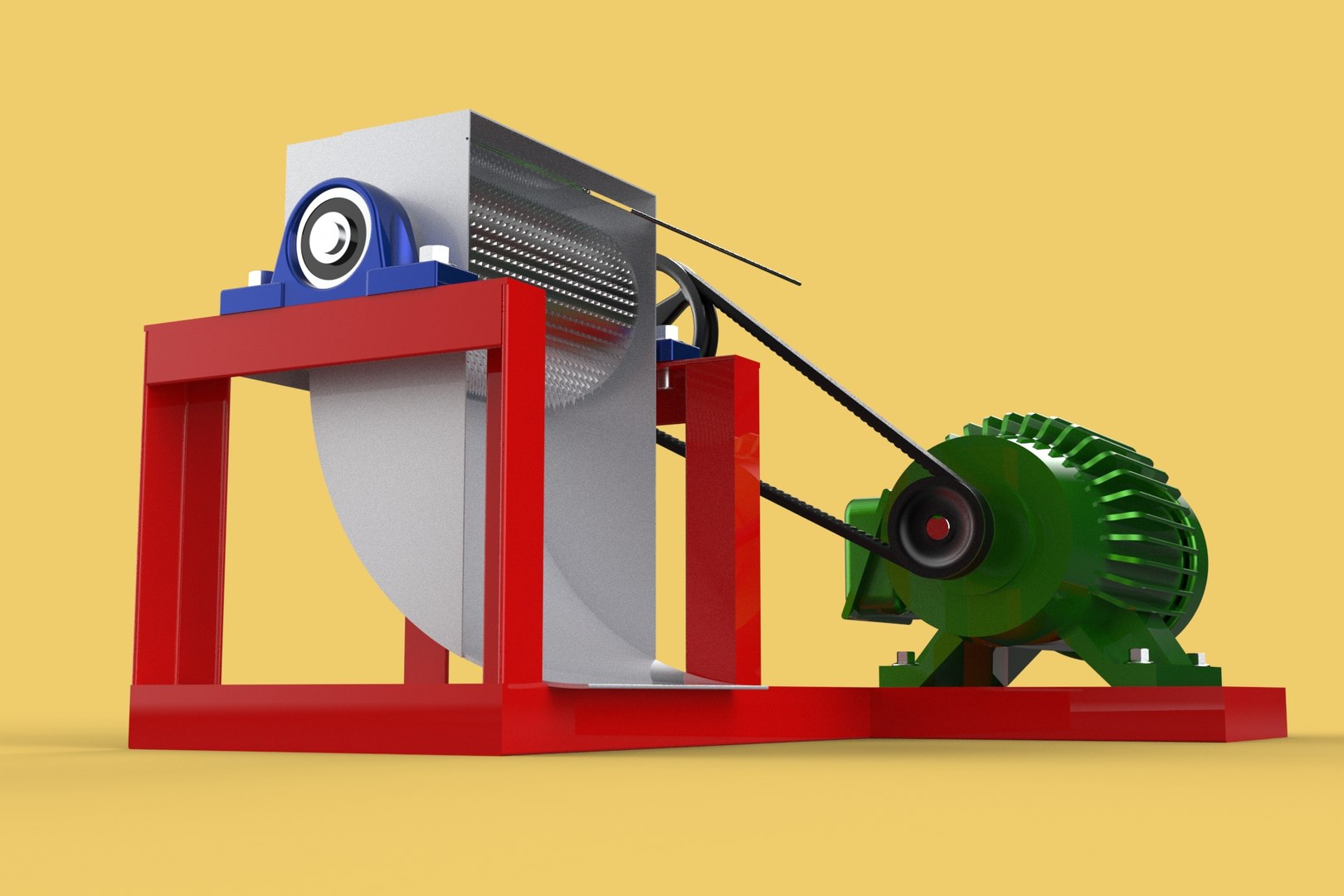 3D Model AUTO ELECTRIC COCONUT GRATING MACHINE SHREDDER SCRAPER CHOPPER ...