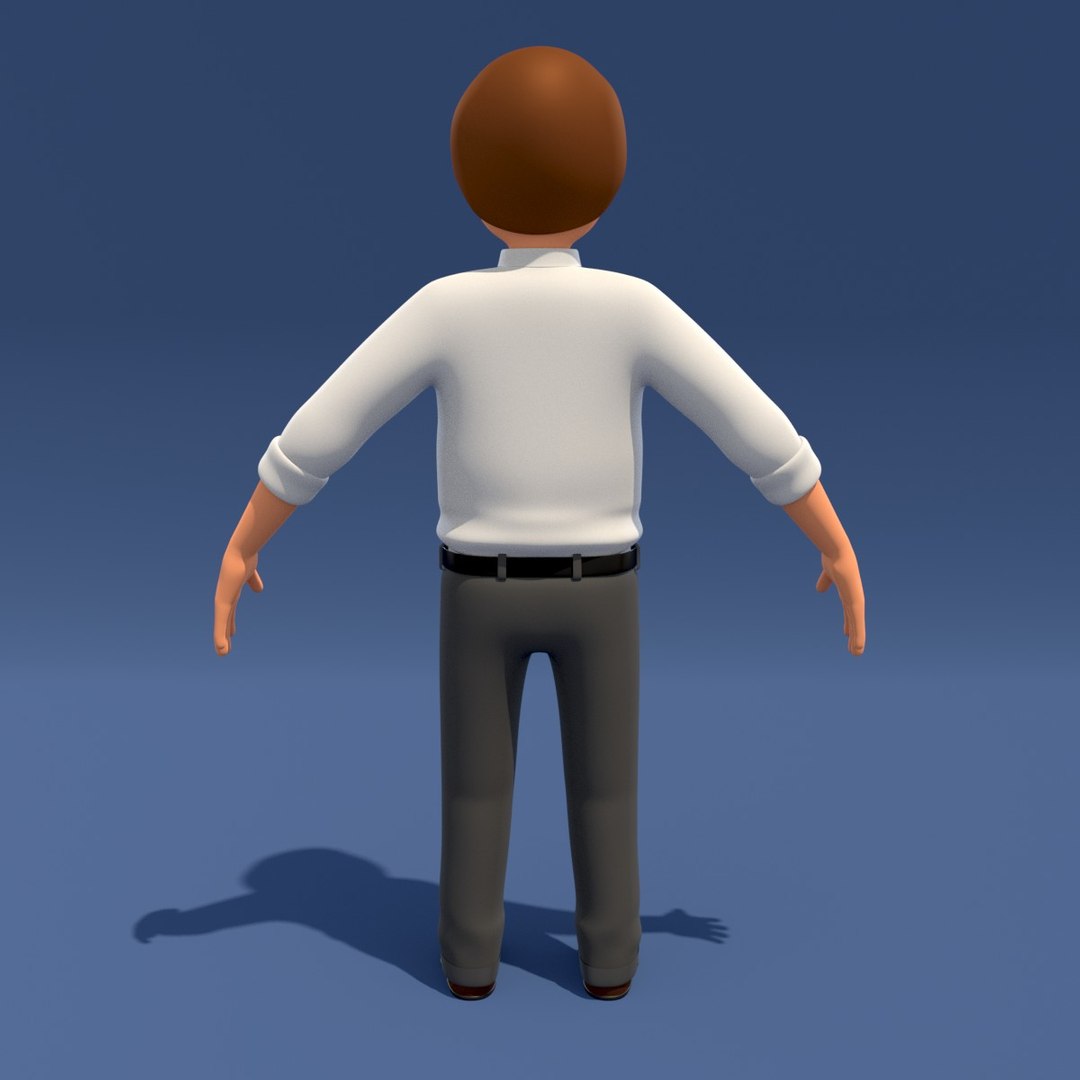 3d Model Of Man Cartoon