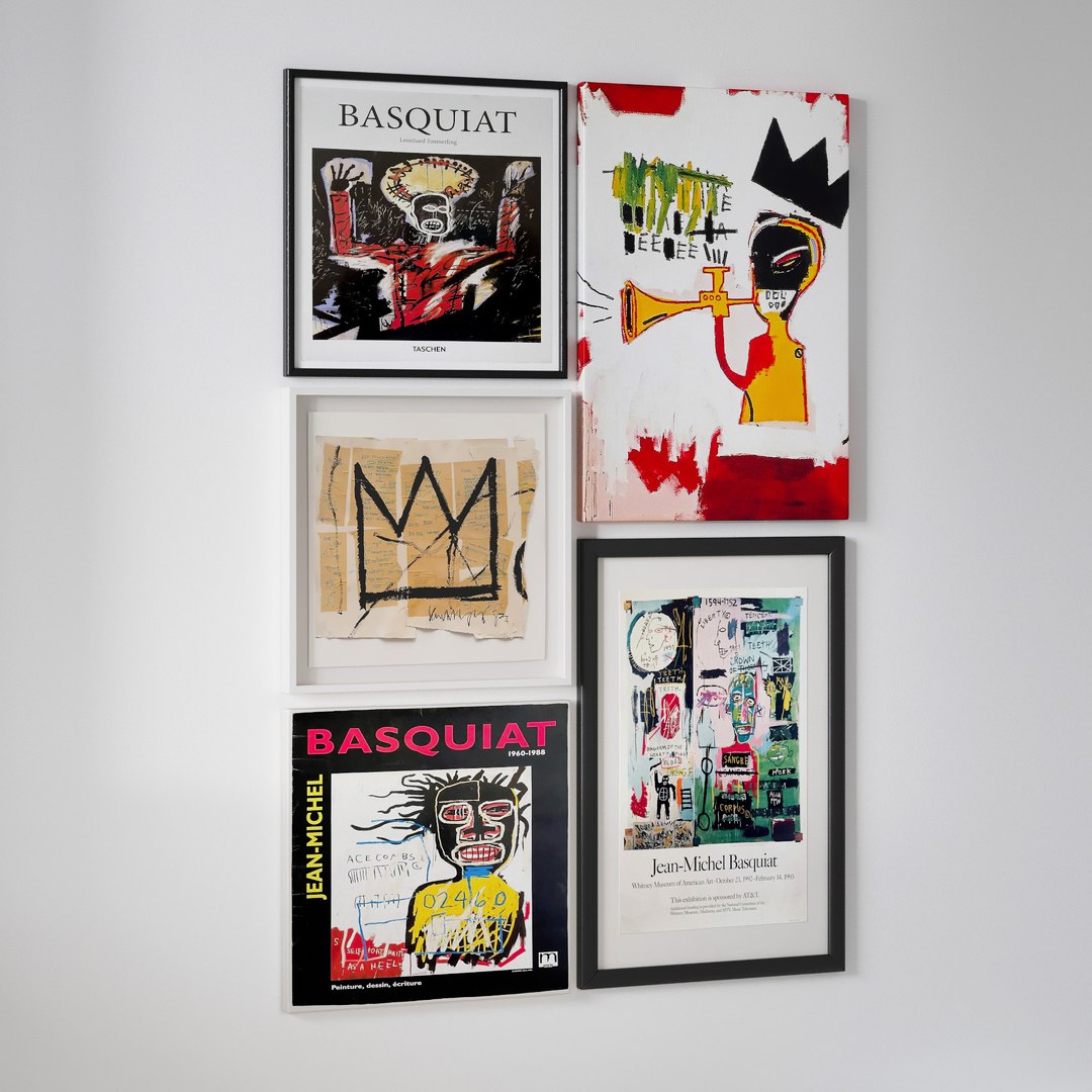 Set of paintings Basquiat 3D model - TurboSquid 1904644