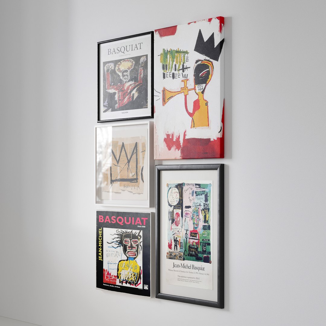 Set of paintings Basquiat 3D model - TurboSquid 1904644