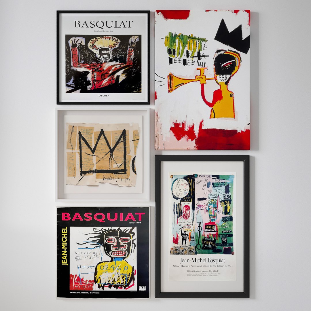 Set of paintings Basquiat 3D model - TurboSquid 1904644