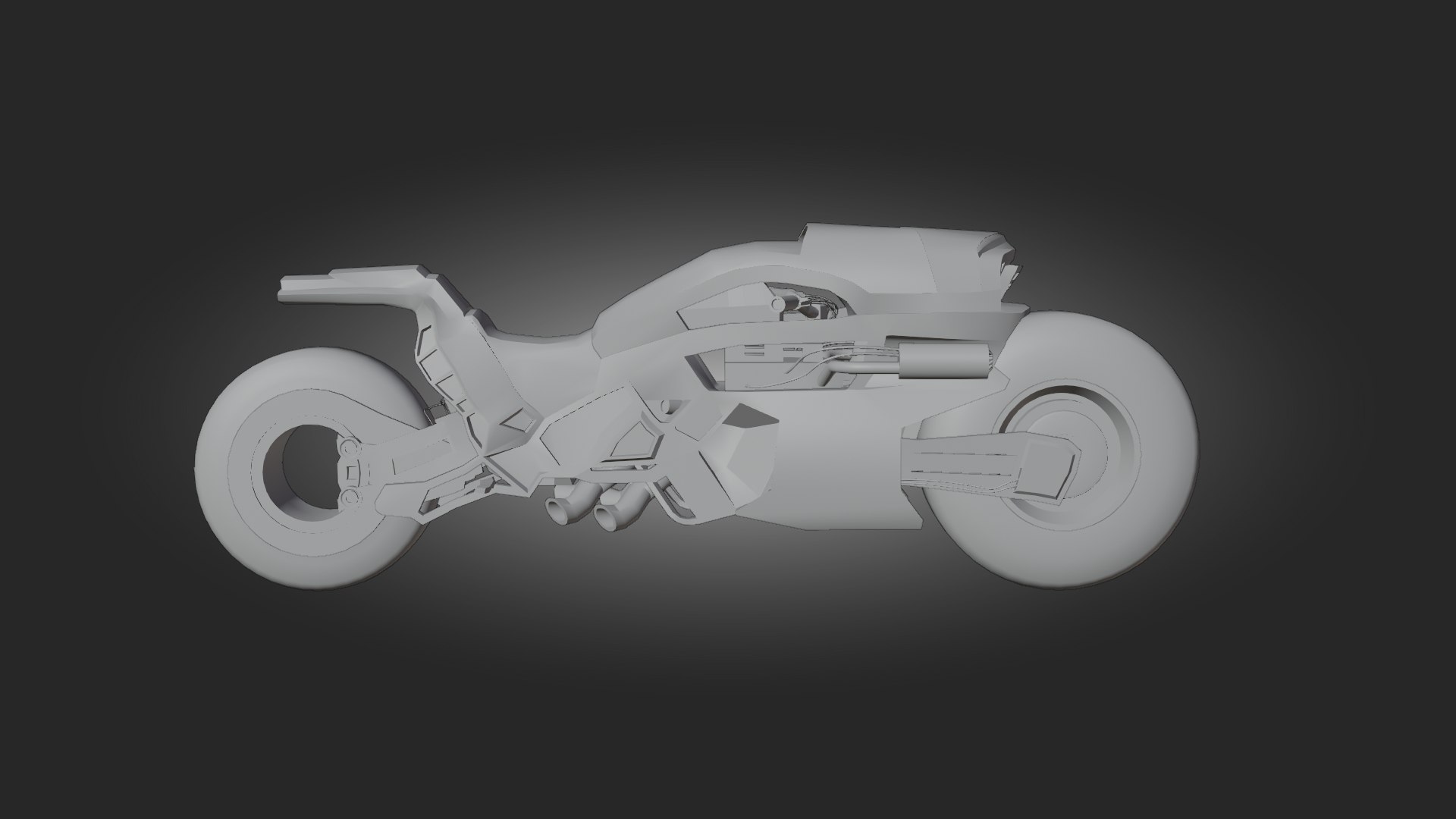 Futuristic Sci-fi Bike PBR Low-poly 3D Model Model - TurboSquid 2284079