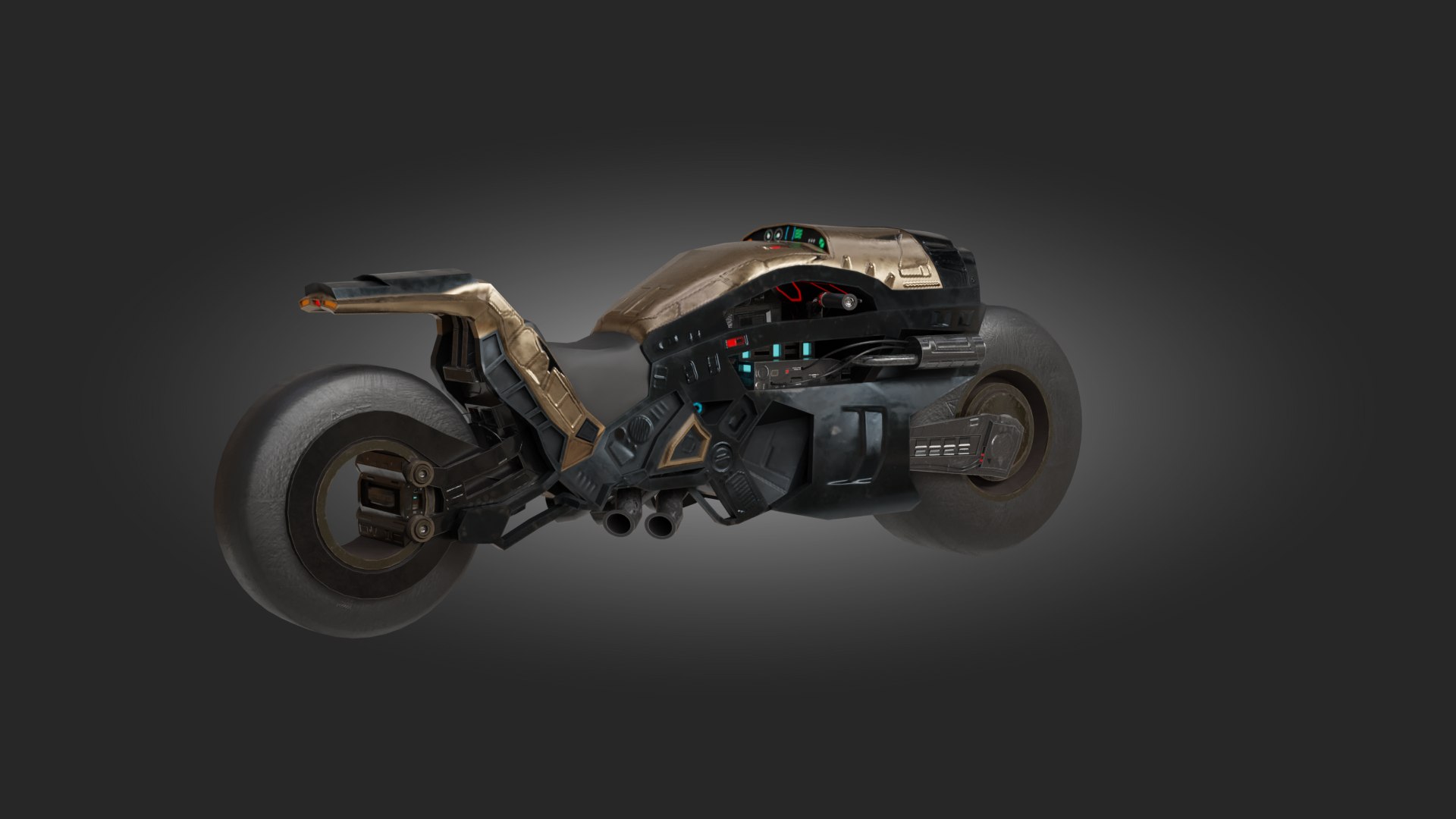 Futuristic Sci-fi Bike PBR Low-poly 3D Model Model - TurboSquid 2284079