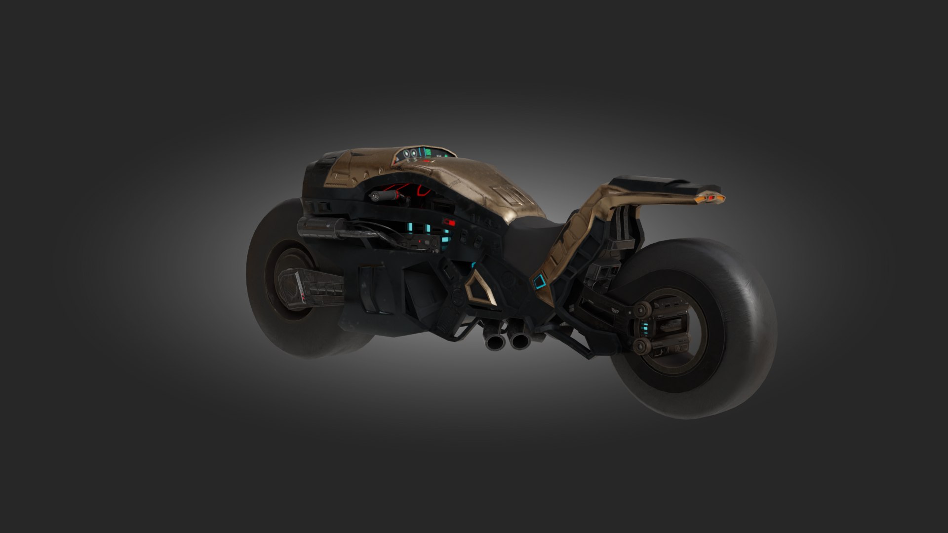 Futuristic Sci-fi Bike PBR Low-poly 3D Model Model - TurboSquid 2284079
