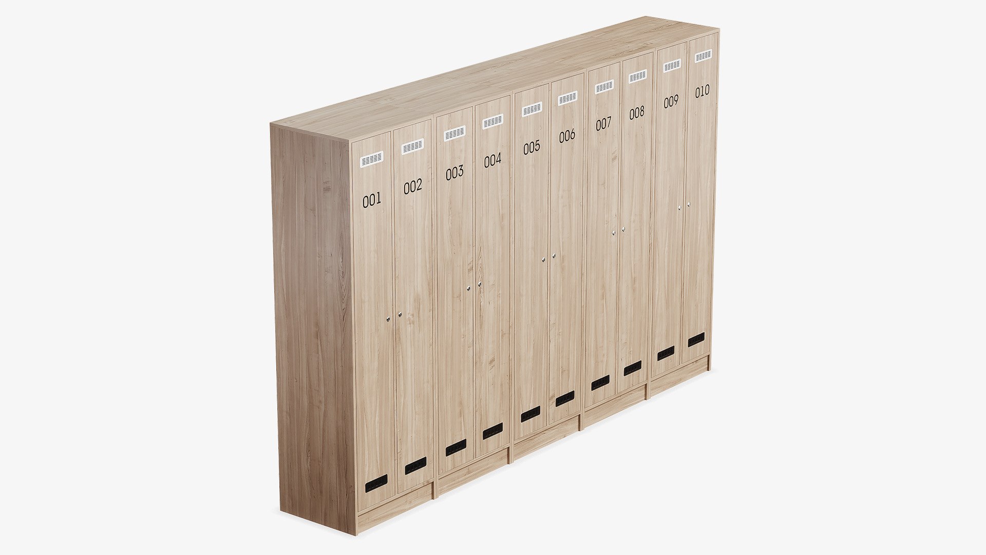 3D Laminated Wood Locker Model - TurboSquid 2247764