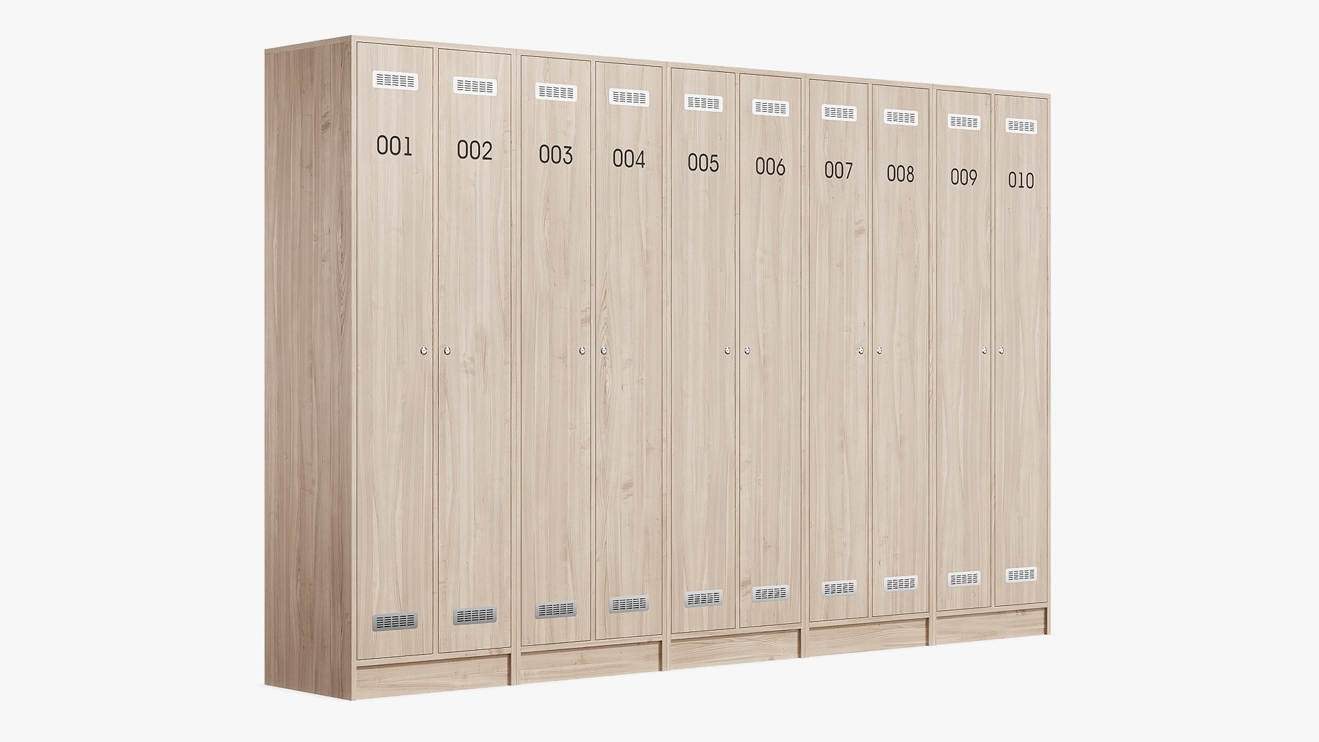 3D Laminated Wood Locker Model - TurboSquid 2247764