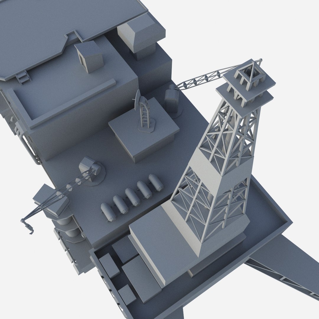 Oil Platform 3d Model