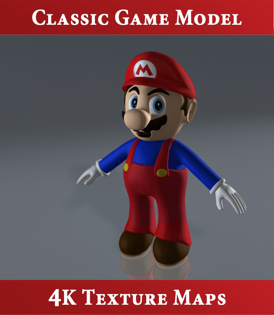 3d model classic super mario