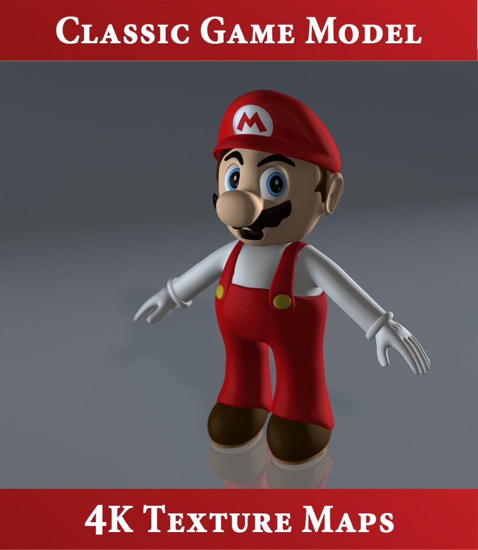 3d model classic super mario