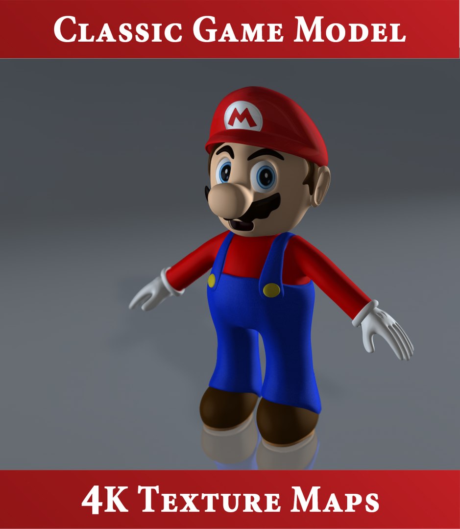 3d model classic super mario