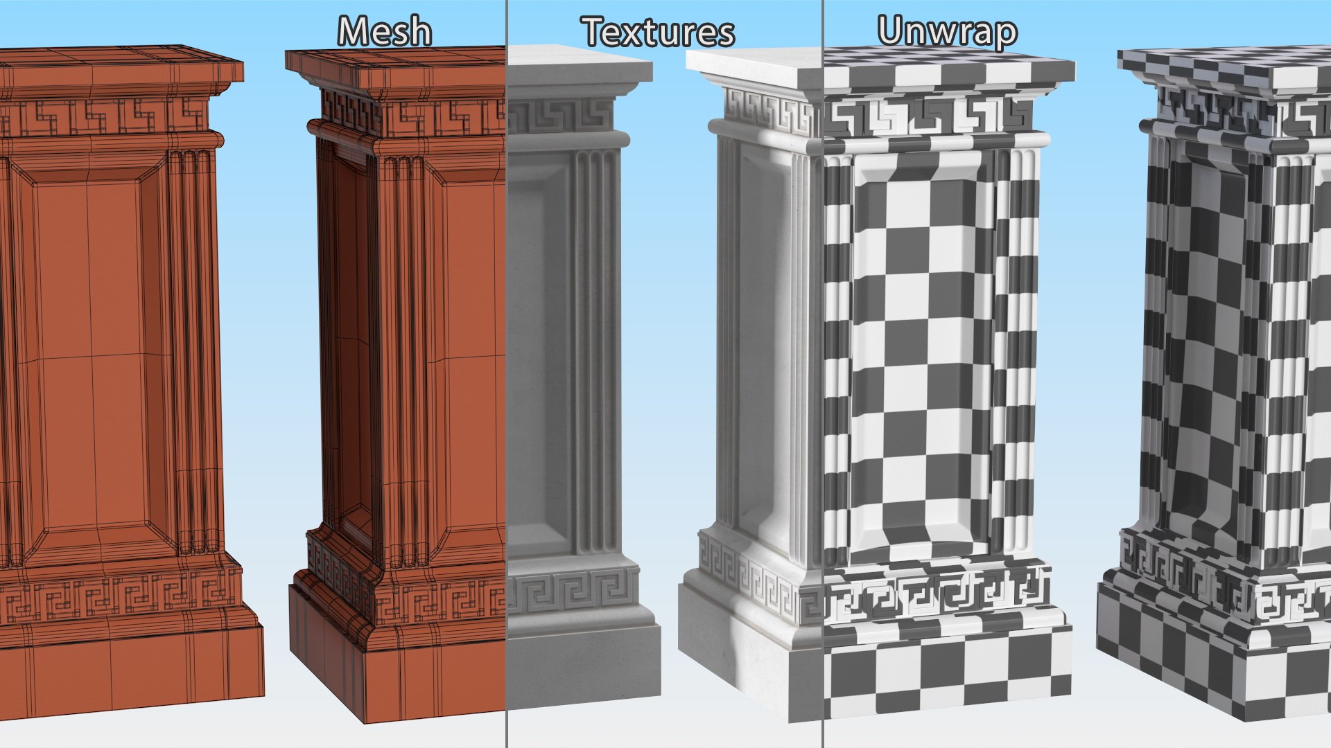 Column Base Greco Roman 3d C4d
