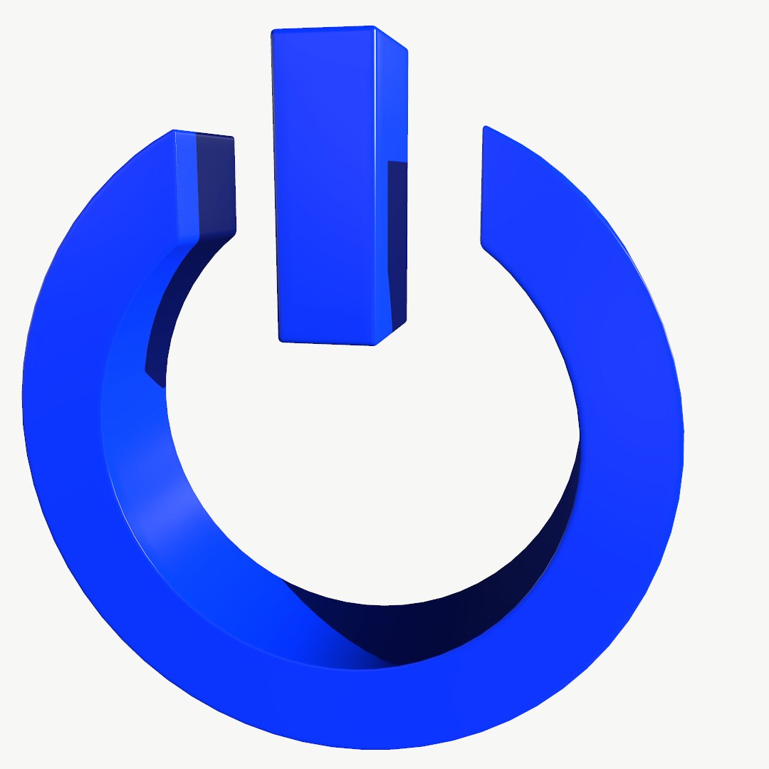 Power Symbol 3D Model - TurboSquid 1199875