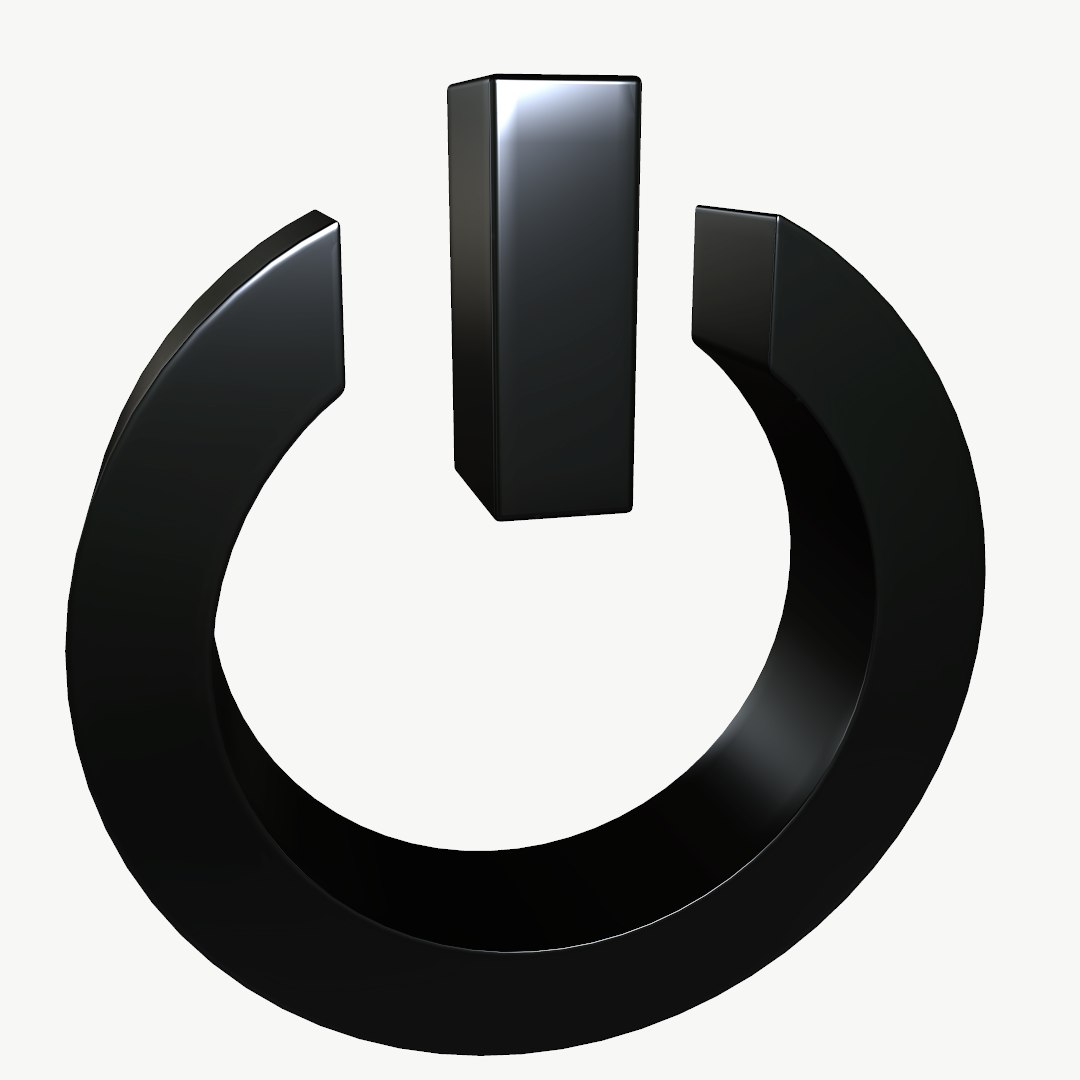 Power Symbol 3D Model - TurboSquid 1199875