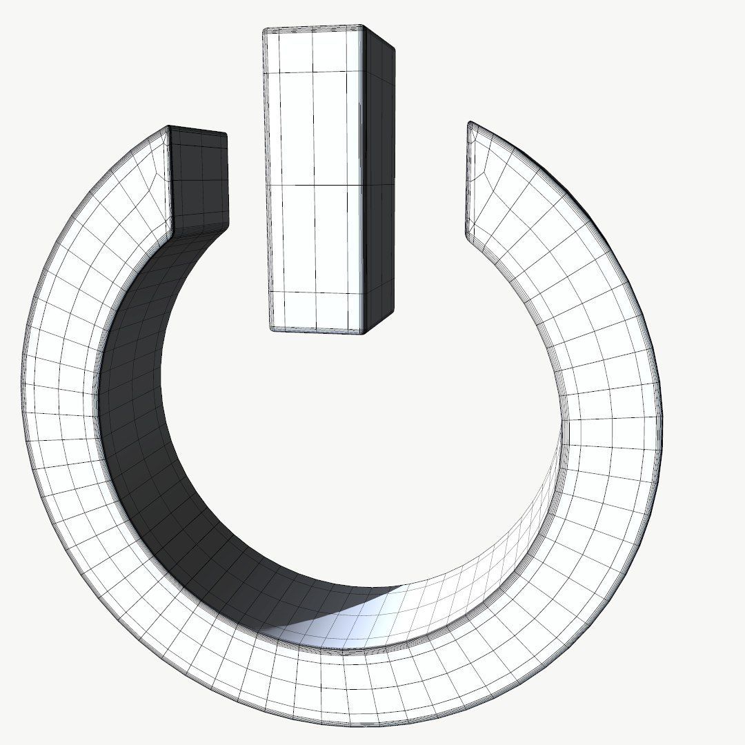 Power Symbol 3D Model - TurboSquid 1199875