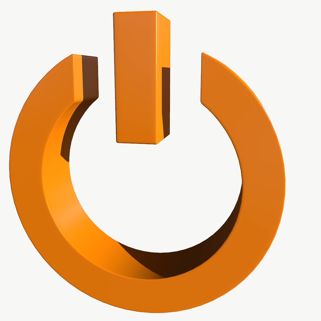Power Symbol 3D Model - TurboSquid 1199875