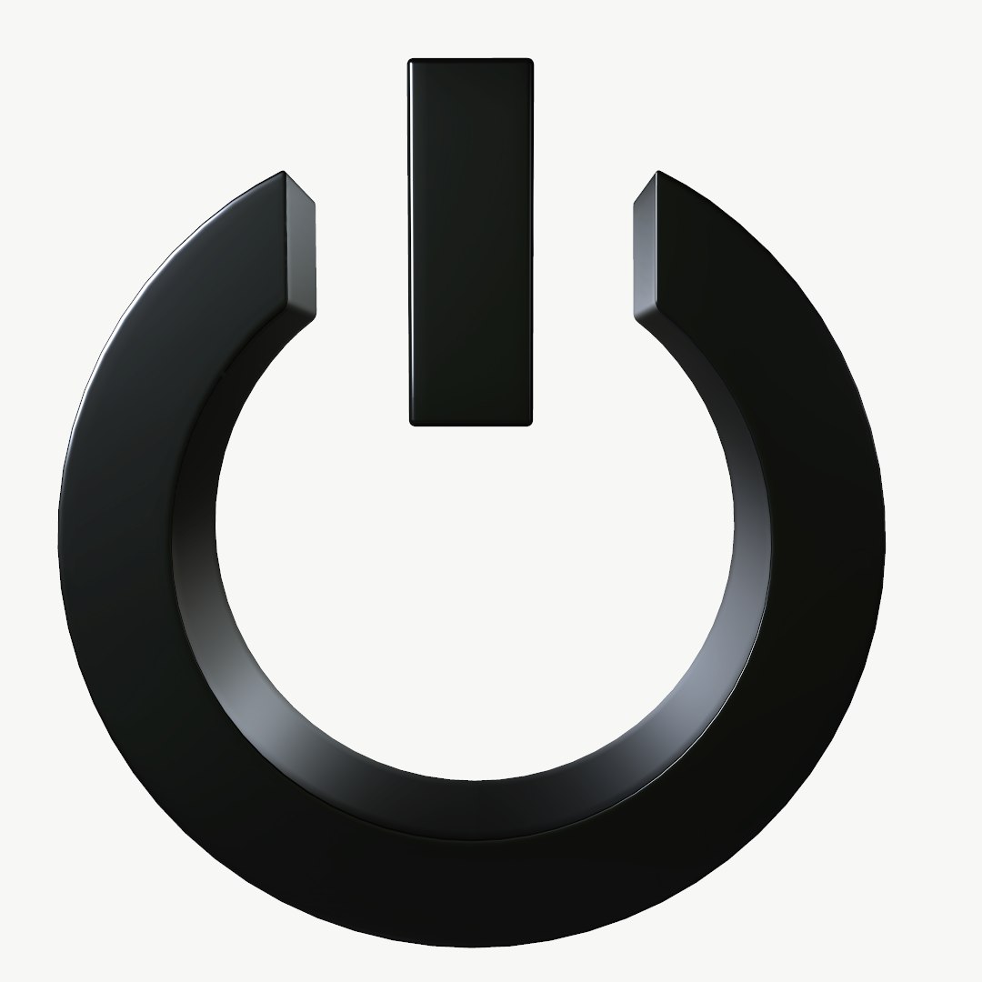 Power Symbol 3D Model - TurboSquid 1199875