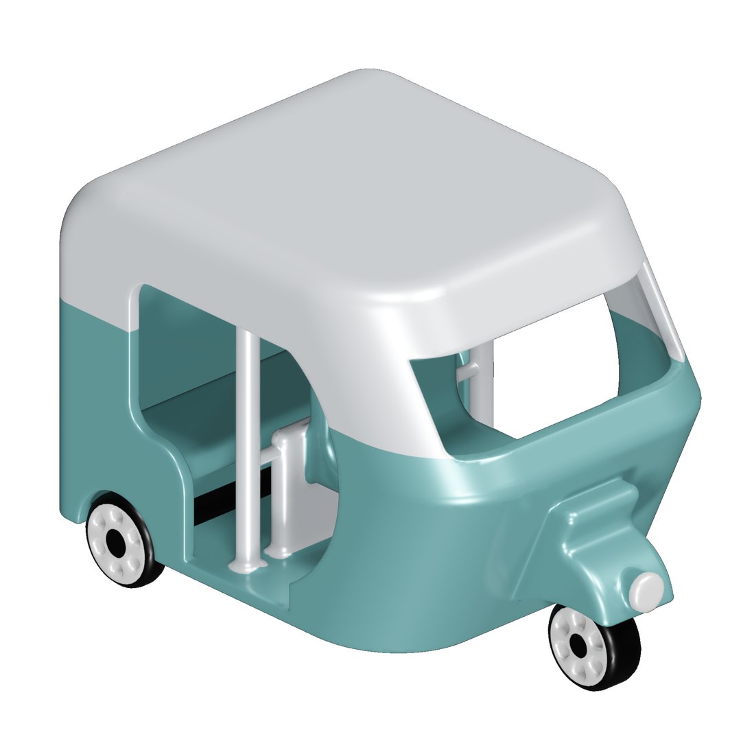 Mini Auto Rickshaw 3D - TurboSquid 2142766
