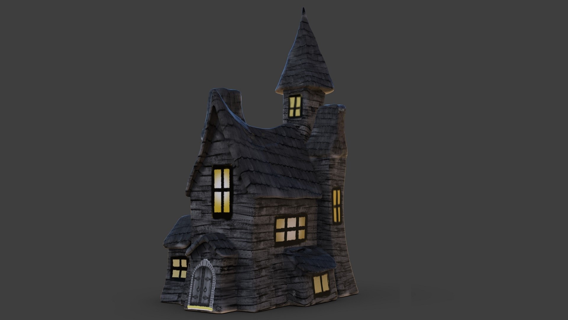 Haunted House Toon 3D Model - TurboSquid 1951891
