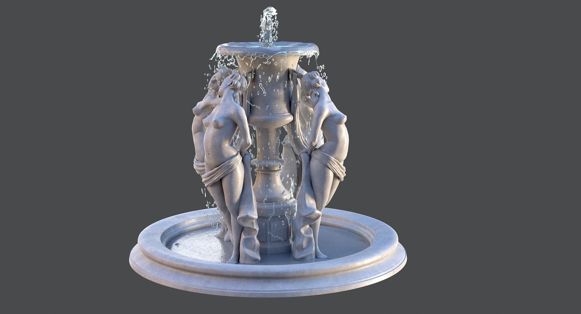 3D Model Classic Fountain - TurboSquid 1315371
