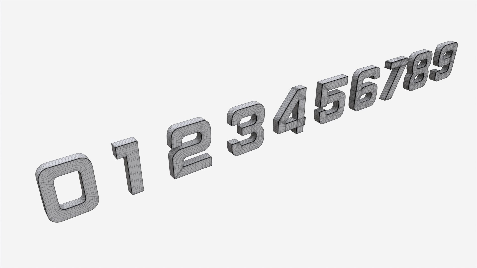 Numbers Gold Metal Plastic 3D - TurboSquid 1920592