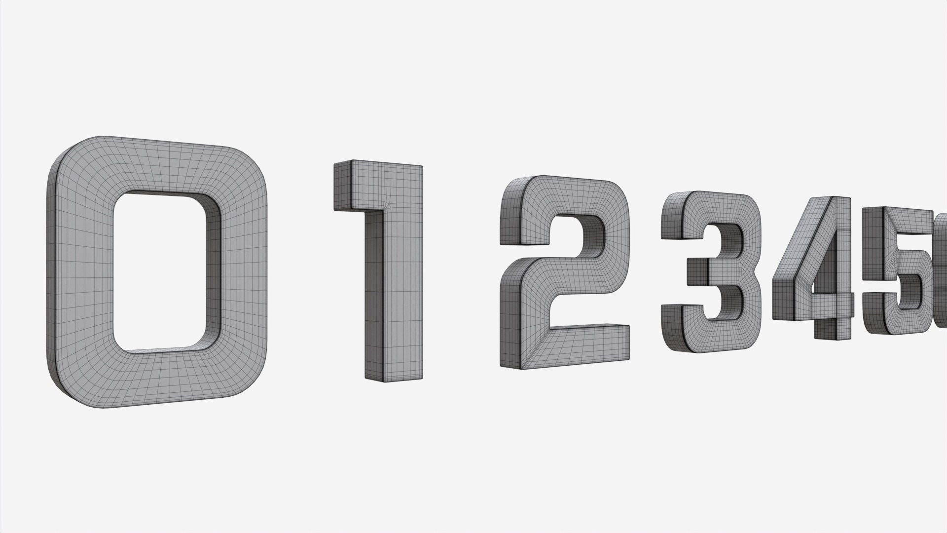 Numbers Gold Metal Plastic 3D - TurboSquid 1920592