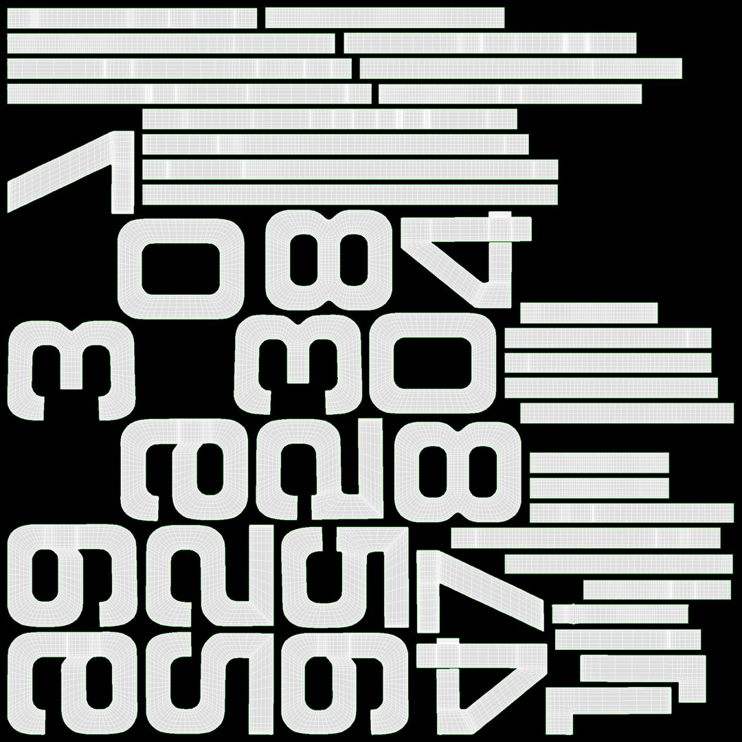 Numbers Gold Metal Plastic 3D - TurboSquid 1920592