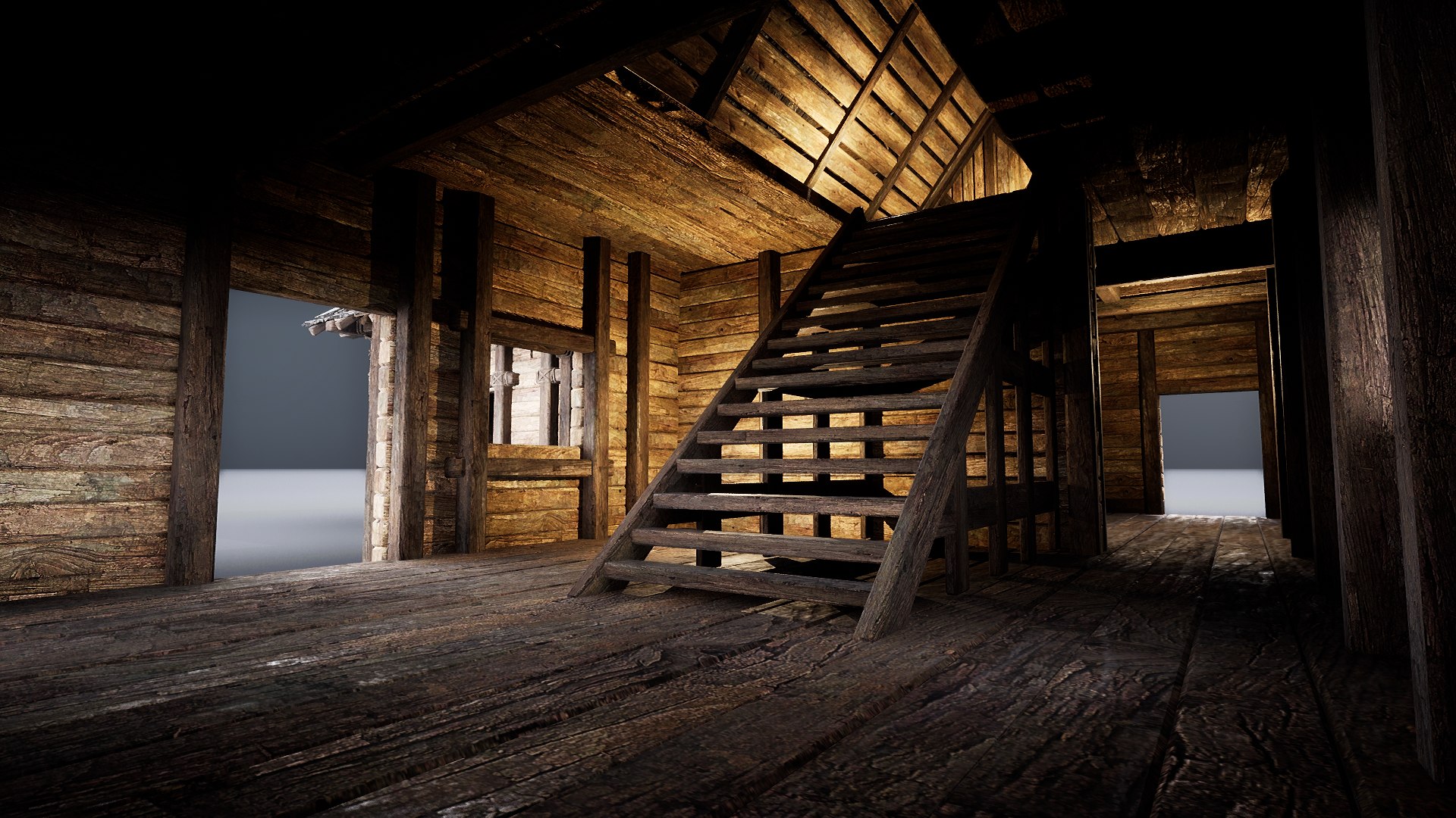 3D MEDIEVAL SLAVIC HOUSE CABIN COTTAGE HUT VILLAGE FARM AAA NEXTGEN ...