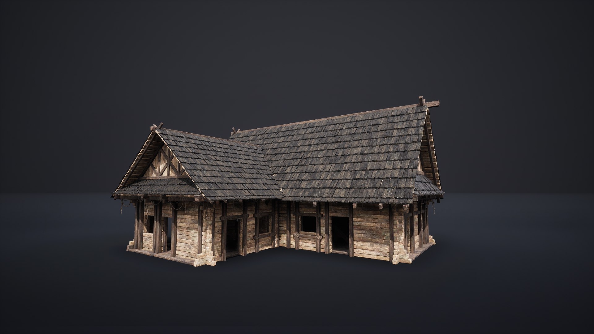 3D MEDIEVAL SLAVIC HOUSE CABIN COTTAGE HUT VILLAGE FARM AAA NEXTGEN ...