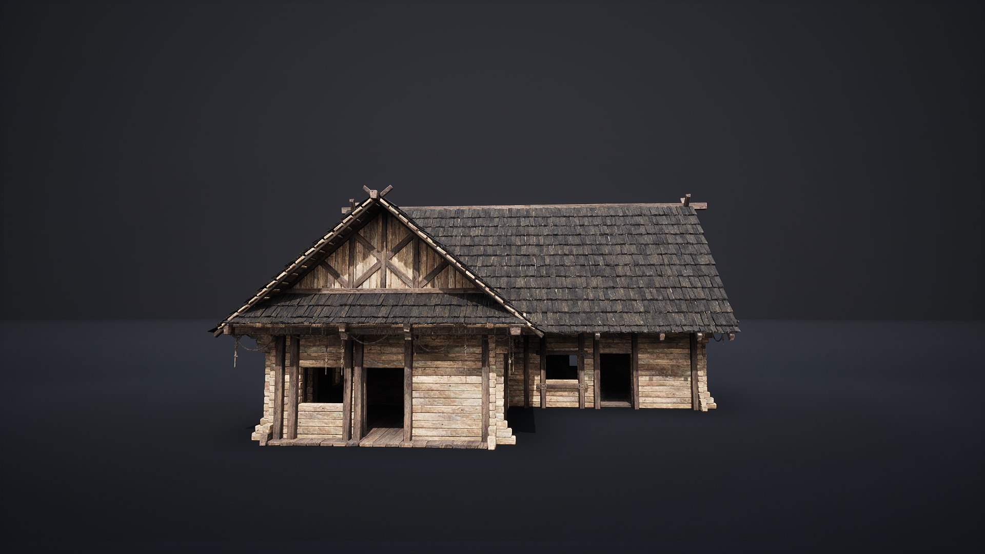 3D MEDIEVAL SLAVIC HOUSE CABIN COTTAGE HUT VILLAGE FARM AAA NEXTGEN ...