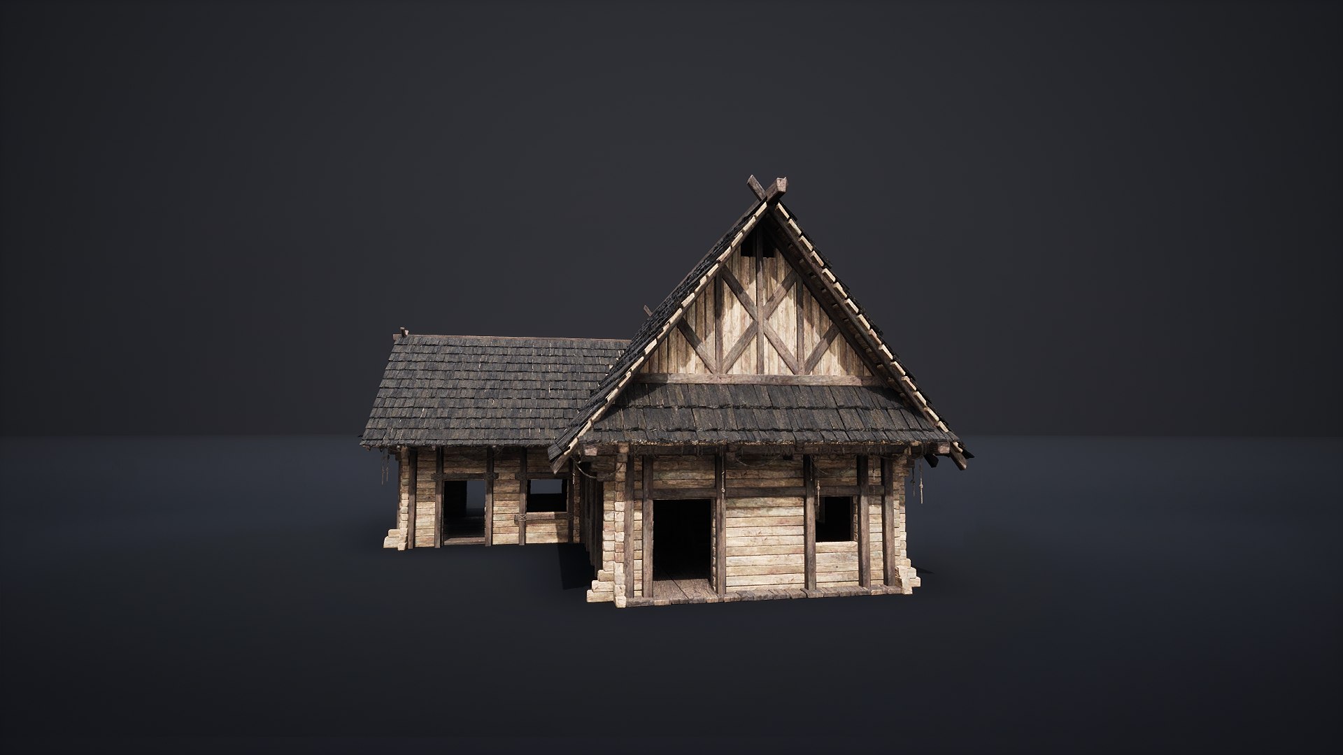 3D MEDIEVAL SLAVIC HOUSE CABIN COTTAGE HUT VILLAGE FARM AAA NEXTGEN ...