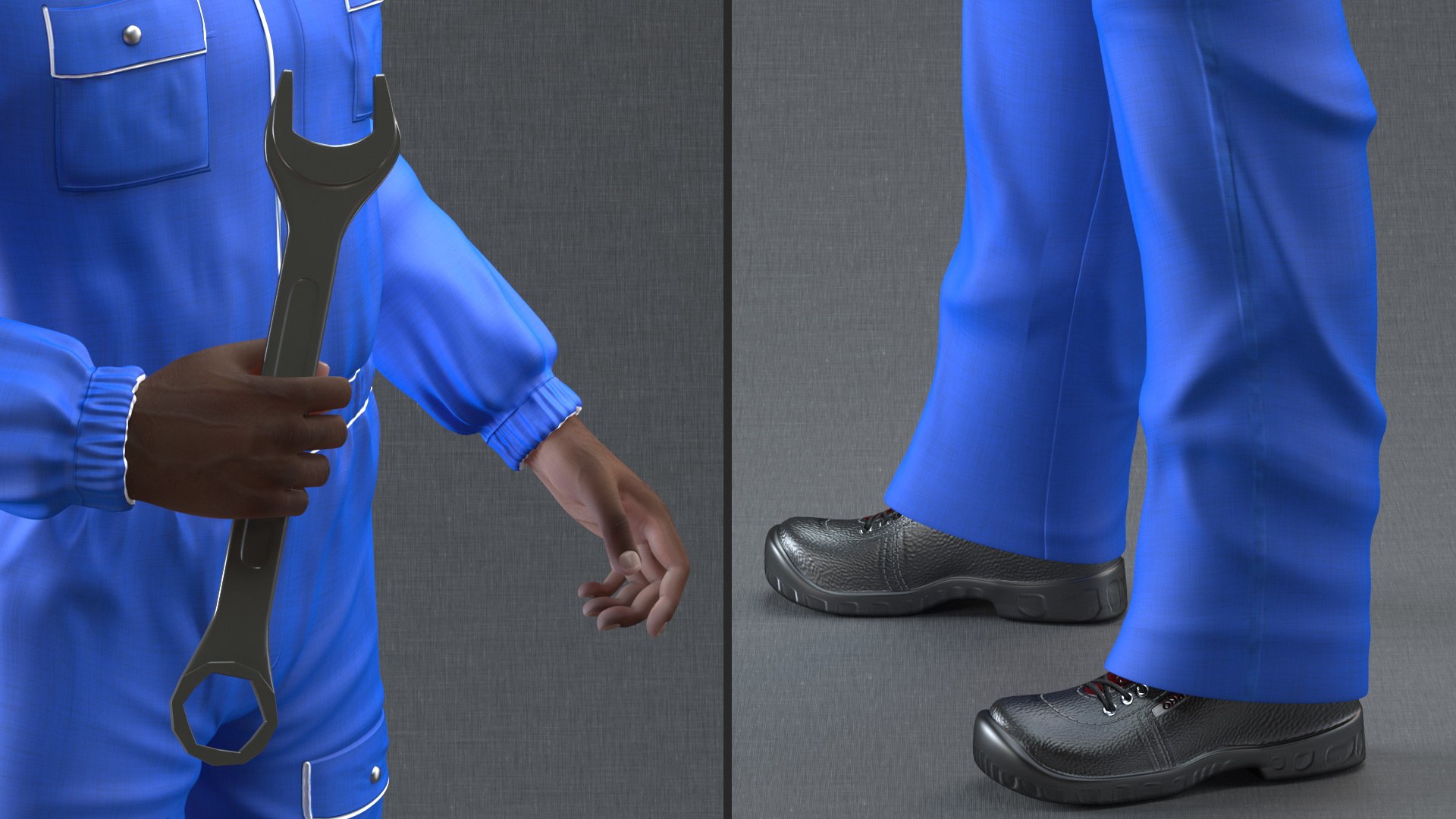 Dark Skin Black Car Mechanic 3D - TurboSquid 1752795