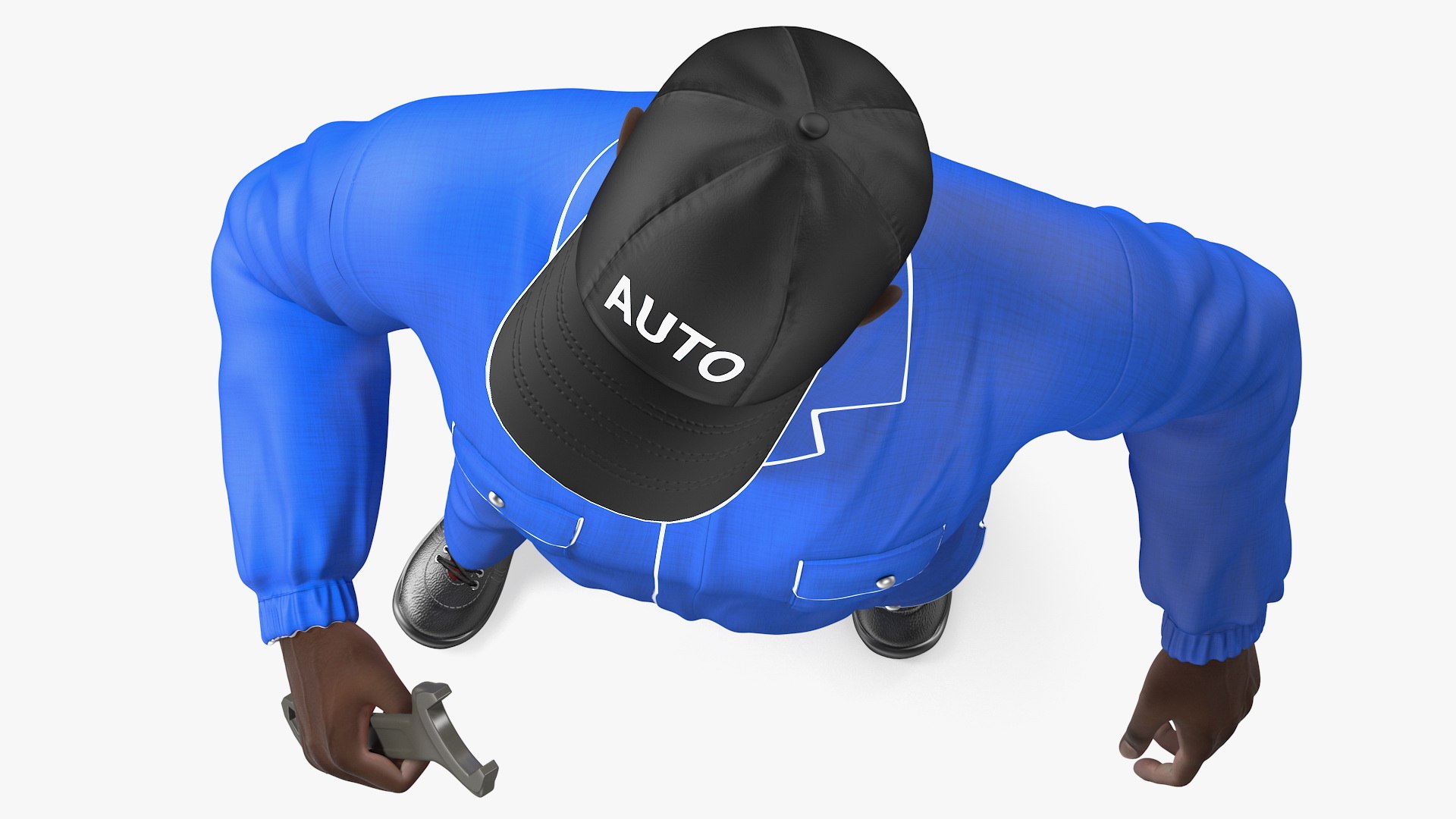 Dark Skin Black Car Mechanic 3D - TurboSquid 1752795