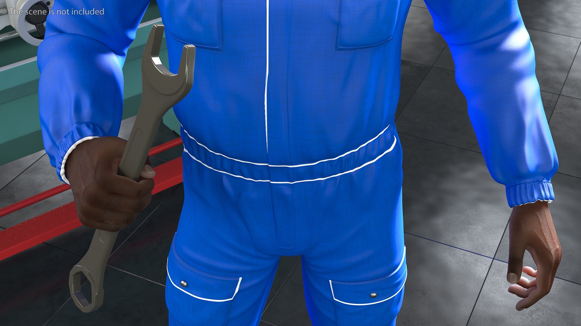 Dark Skin Black Car Mechanic 3D - TurboSquid 1752795