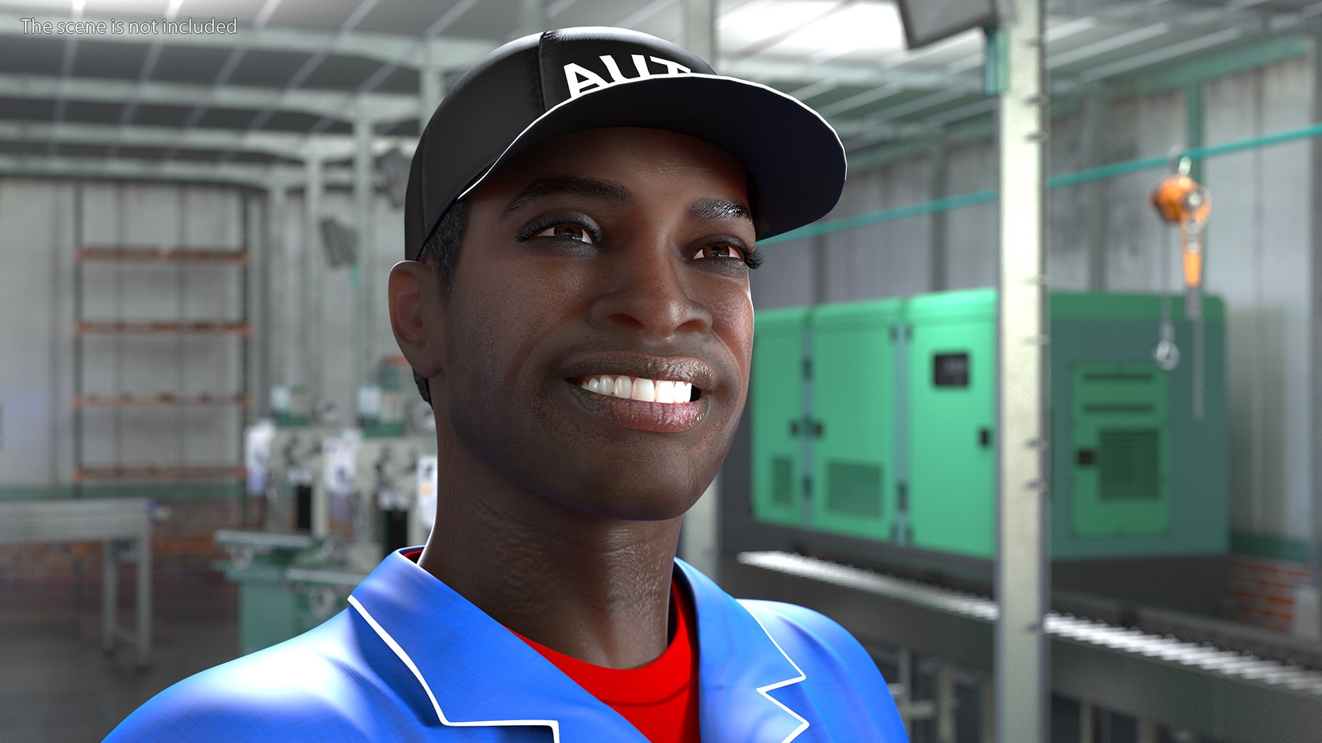 Dark Skin Black Car Mechanic 3D - TurboSquid 1752795