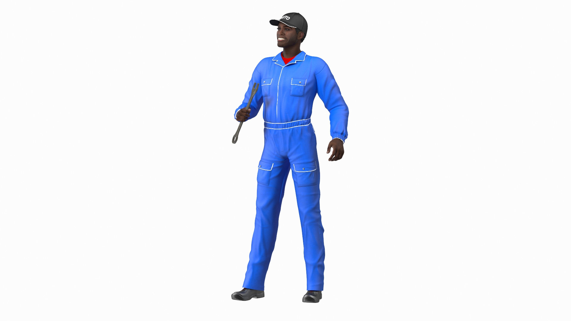 Dark Skin Black Car Mechanic 3D - TurboSquid 1752795