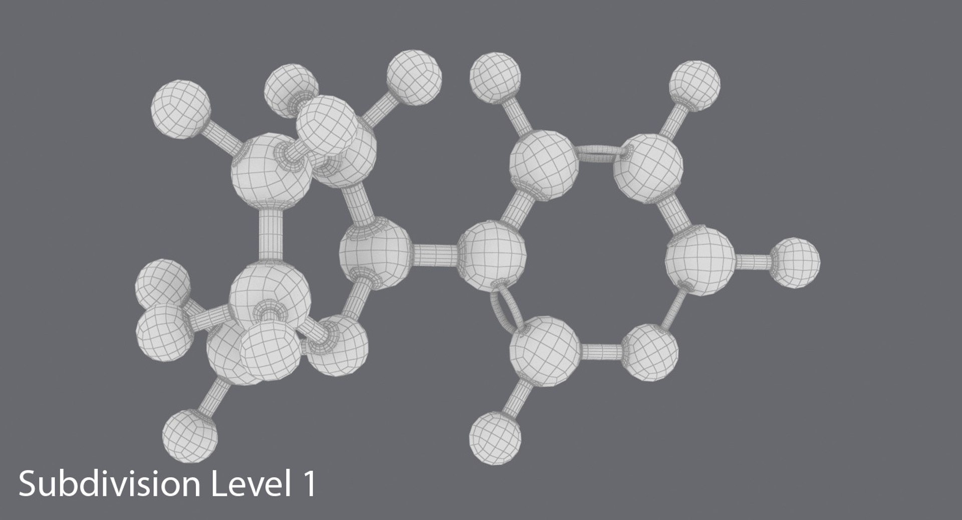 3d Nicotine Molecule Model