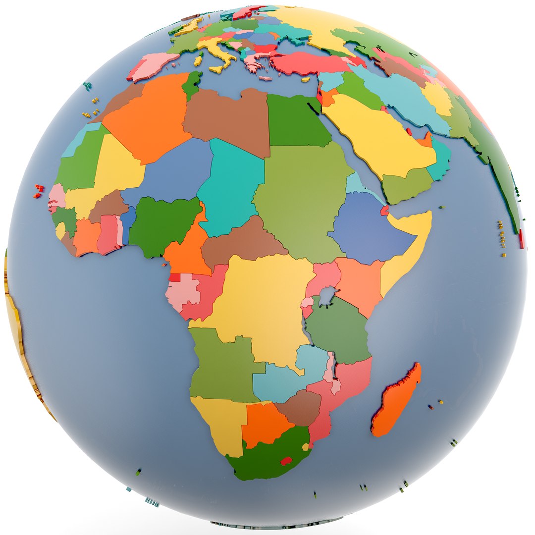 3d Country World Globe Model