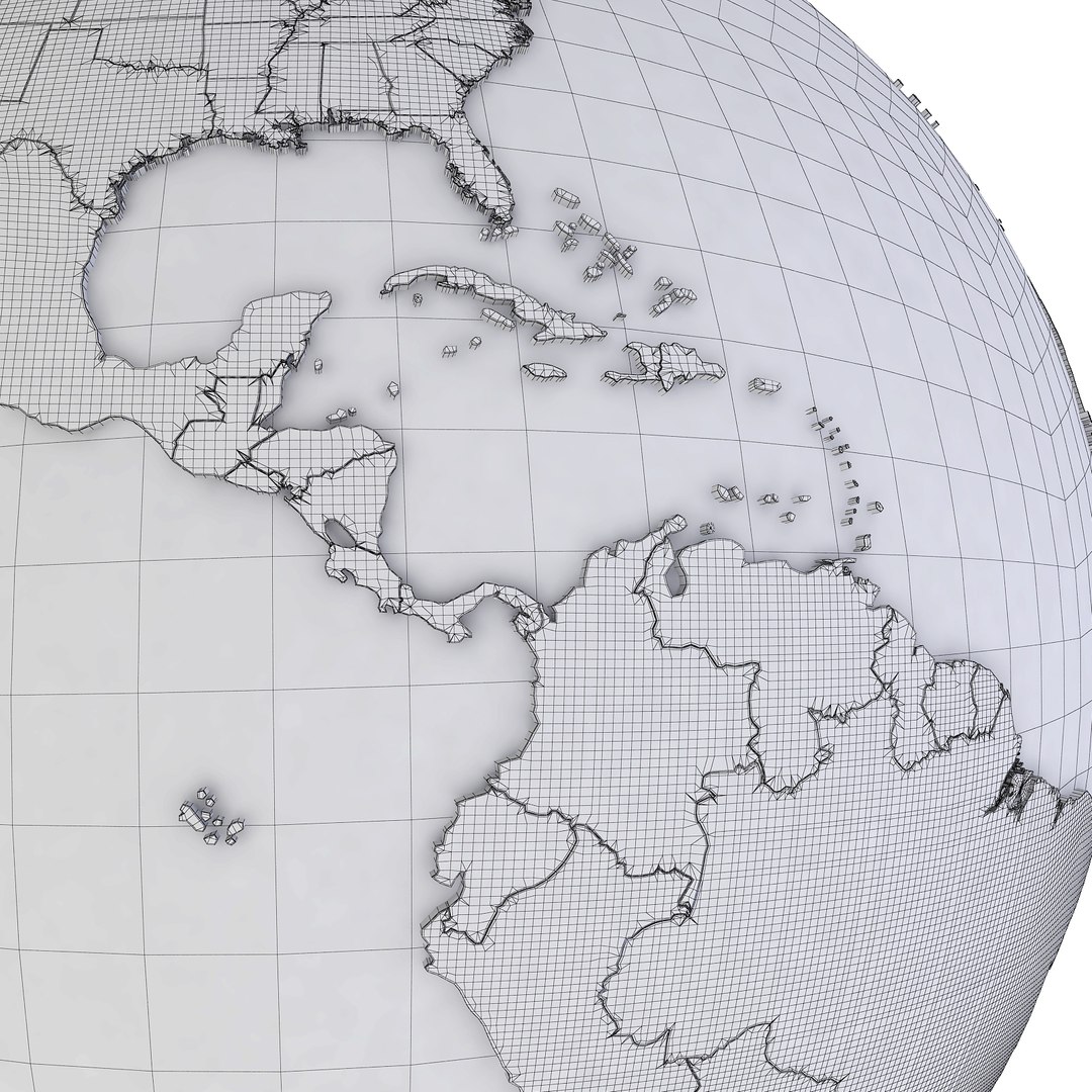 3d country world globe model