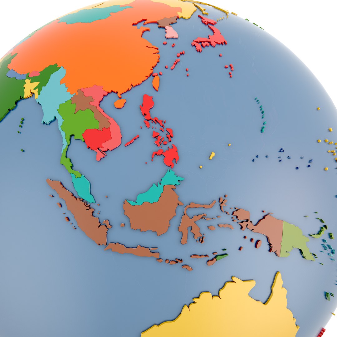 3d Country World Globe Model
