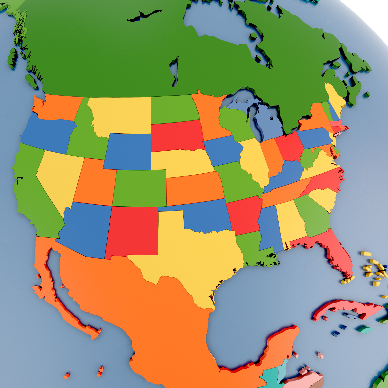 3d country world globe model