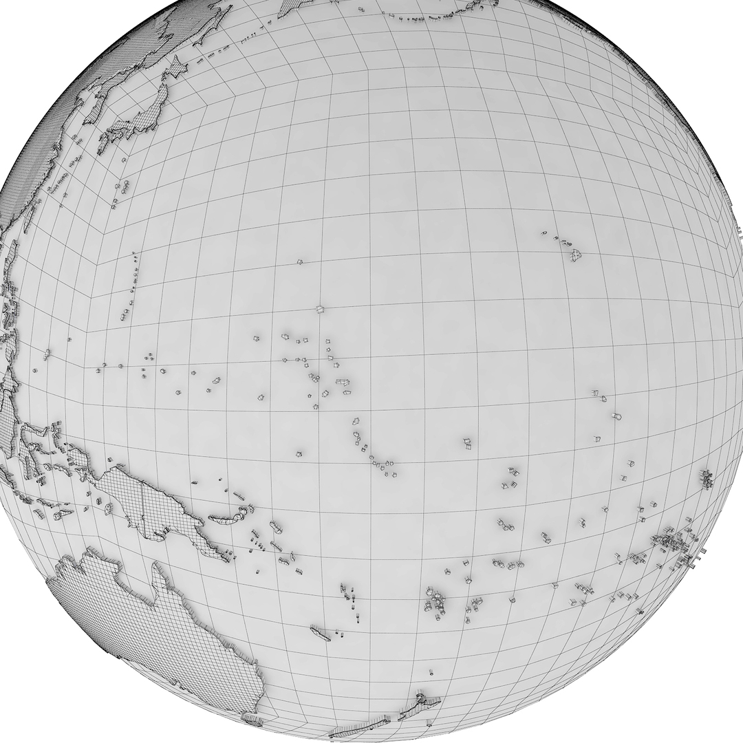 3d country world globe model