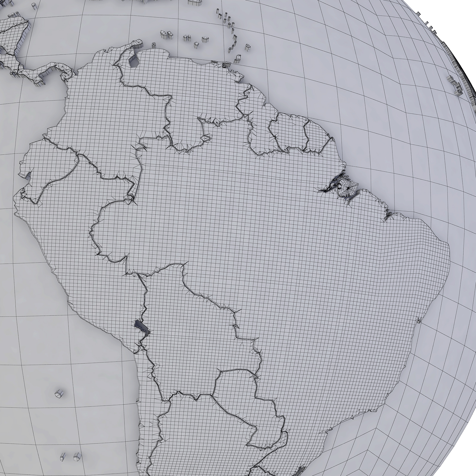 3d country world globe model