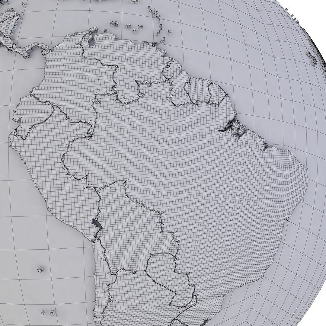 3d country world globe model