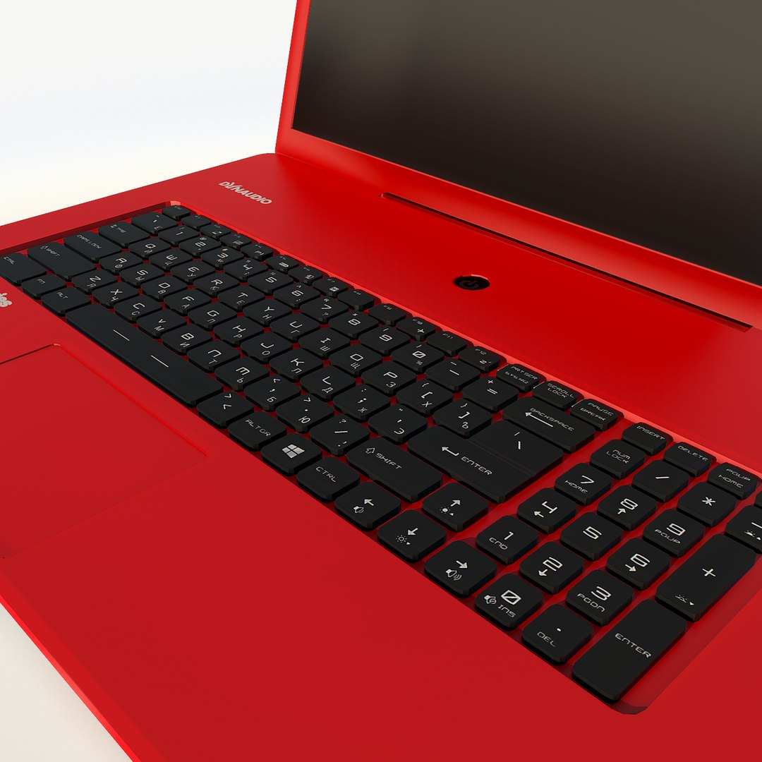Msi Red Laptop 3d Model