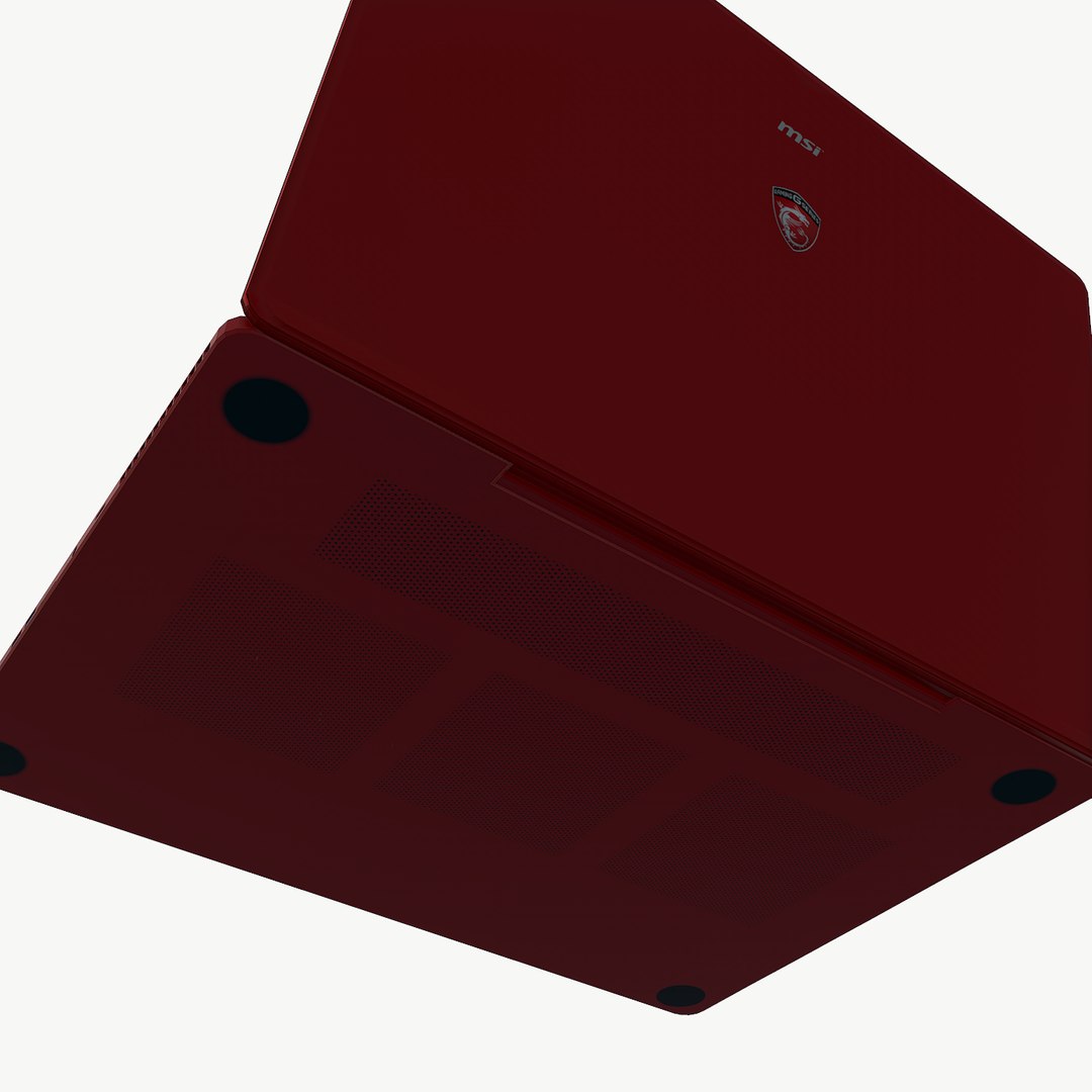 Msi Red Laptop 3d Model