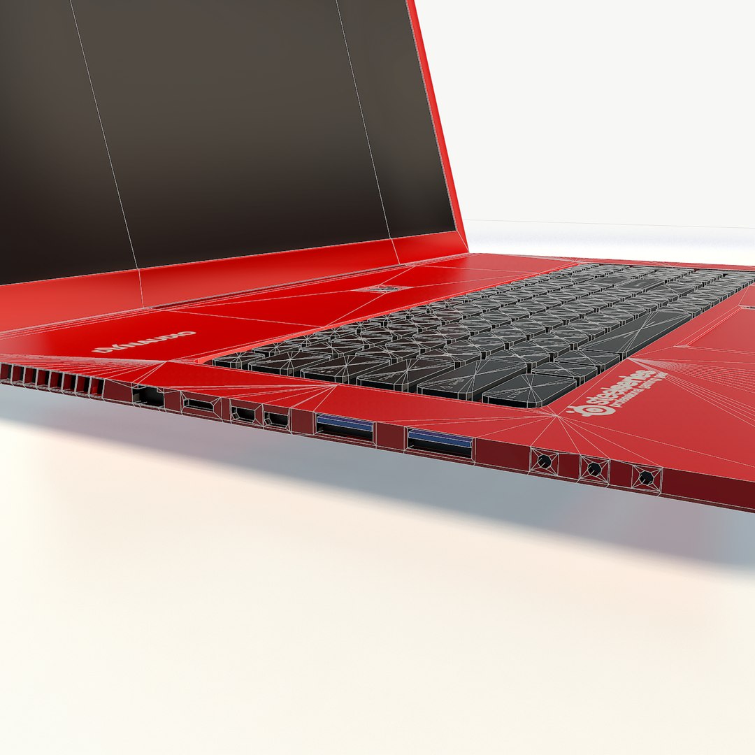 Msi Red Laptop 3d Model