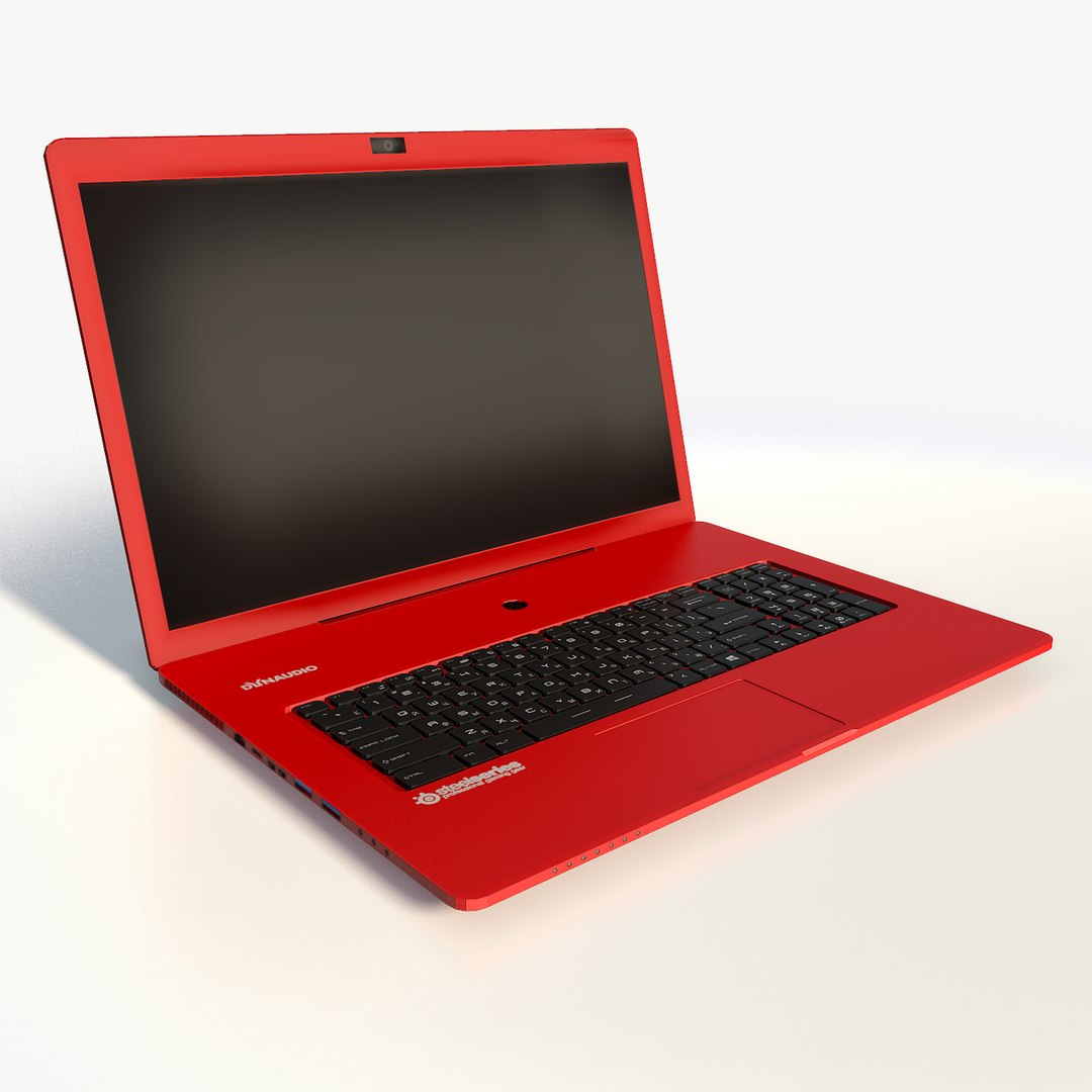 Msi Red Laptop 3d Model